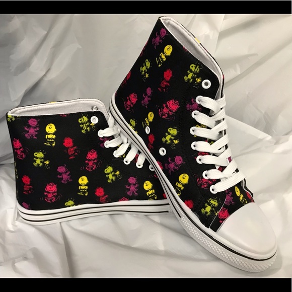 Shoes | Snoopy Canvas High Top Sneakers Vivid Colors | Poshmark